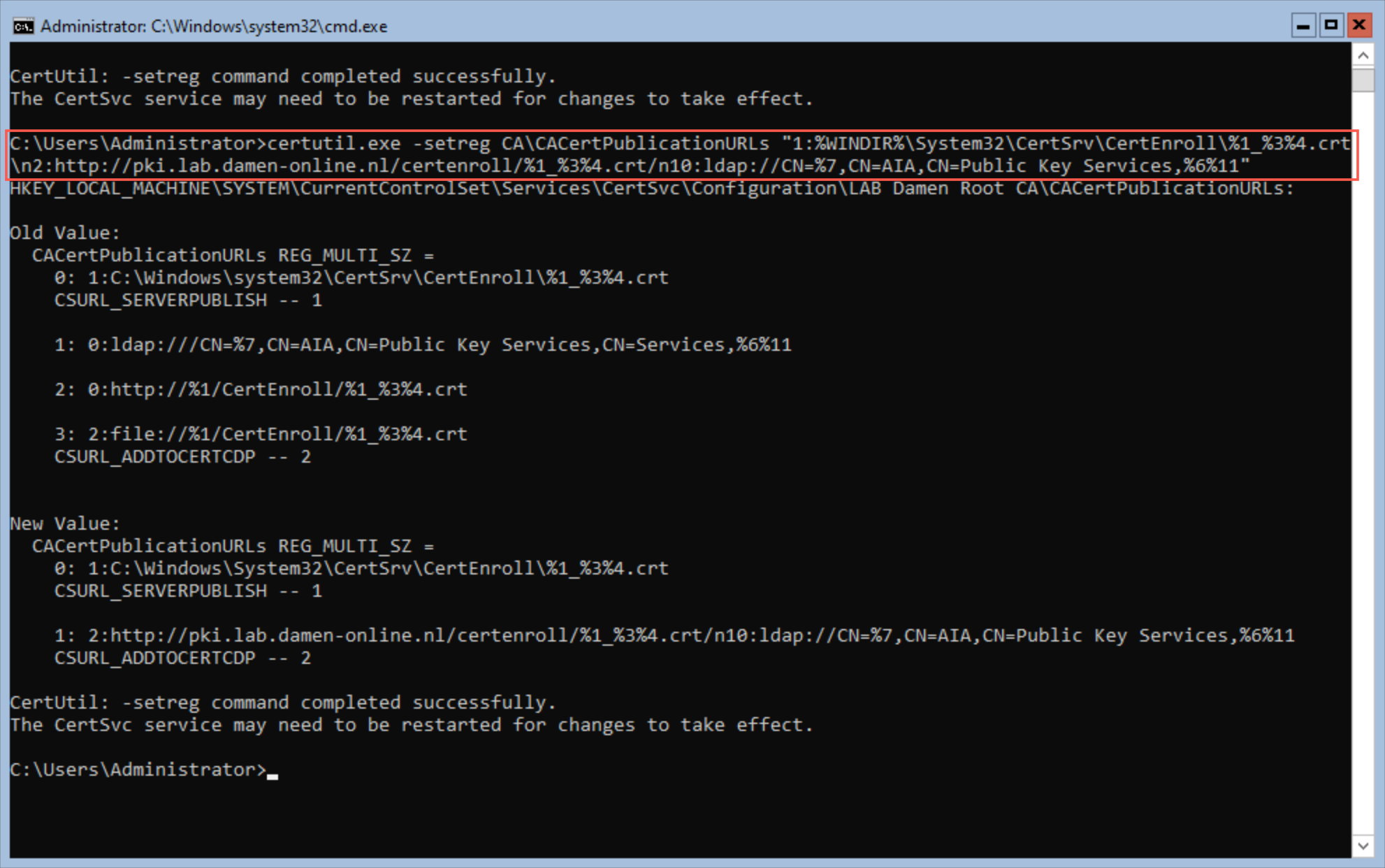 The LAB (Public Key Infrastructure) – Damen Online | pmd consultant